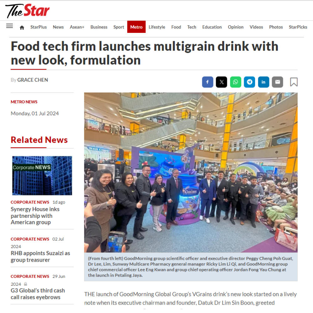 Food tech firm launches multigrain drink with new look, formulation ...