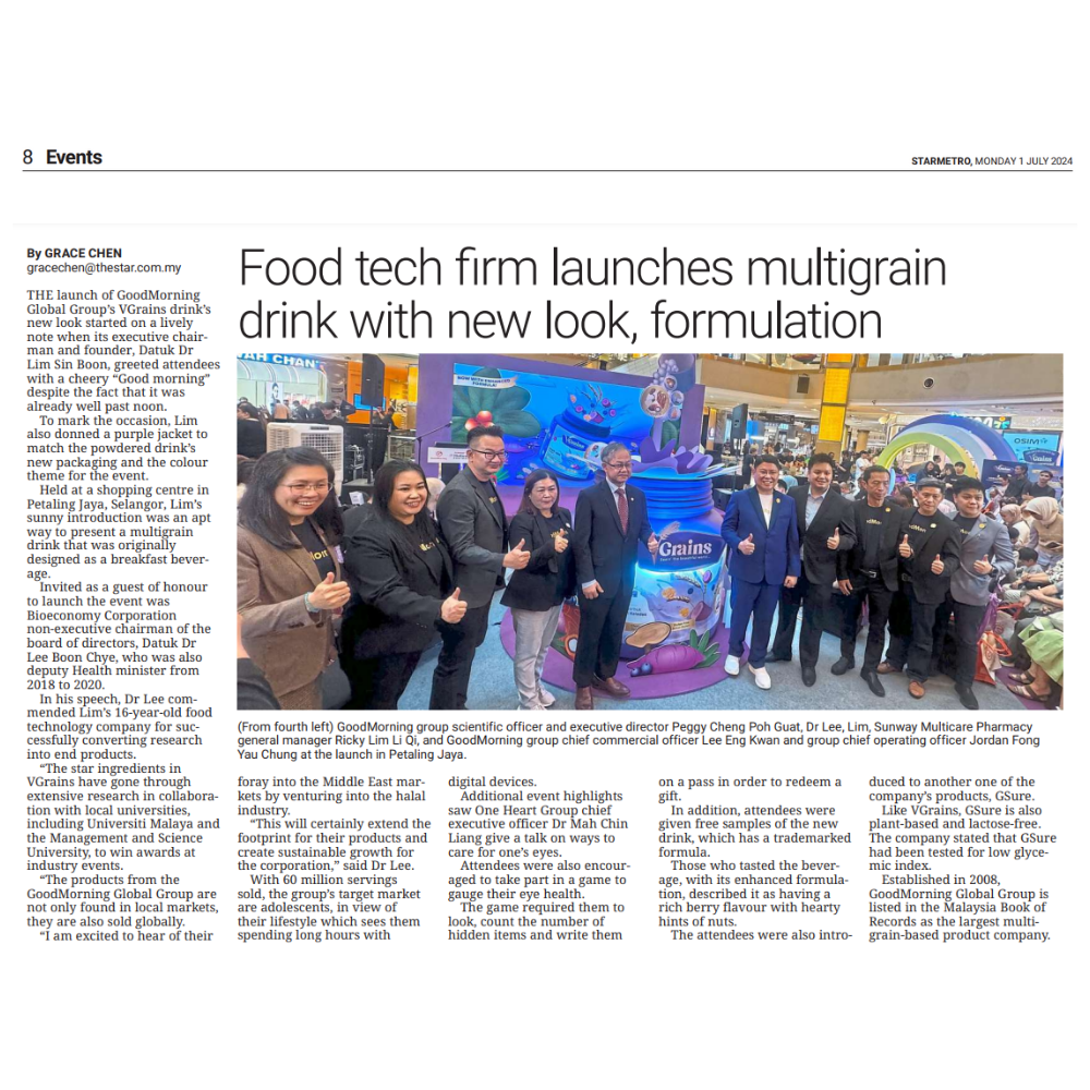 Food tech firm launches multigrain drink with new look, formulation ...